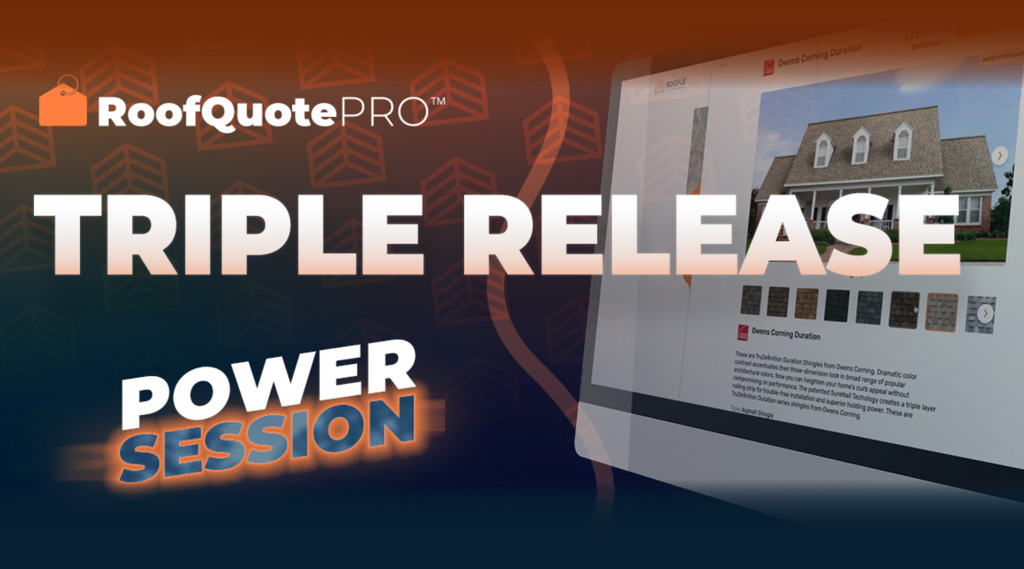 RoofQuote PRO Power Sessions: Roofing Made Simple | Webinar Registration